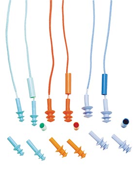 Ear Plugs, Tri-Grip, triple flanged, small size, w/cord/NRR 27 ...