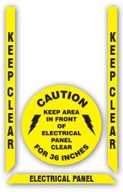 Floor marking kit for ELECTRICAL PANEL, 36"X24" | Alabama Safety Products